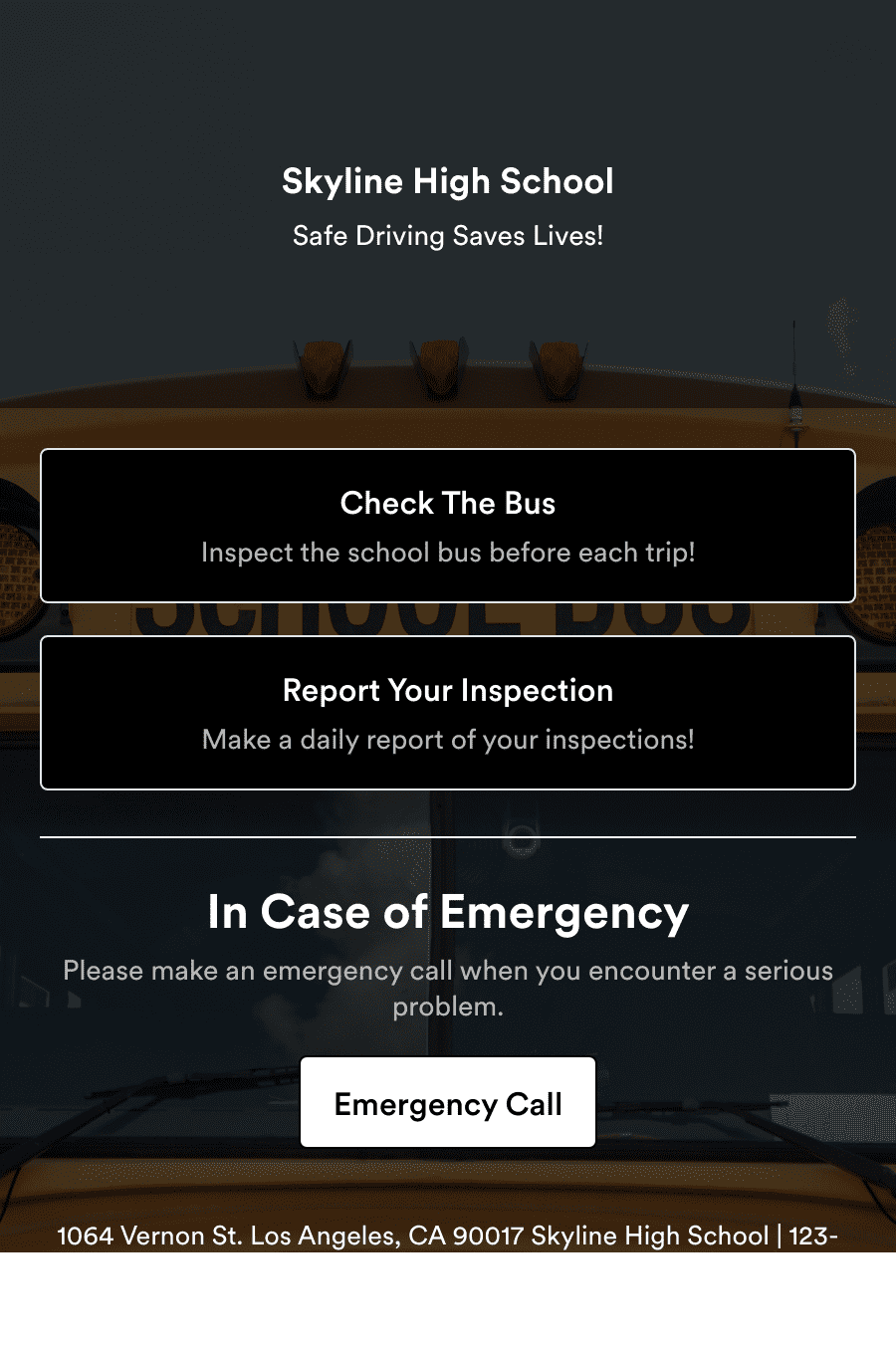 School Bus Inspection Checklist App Template | Jotform