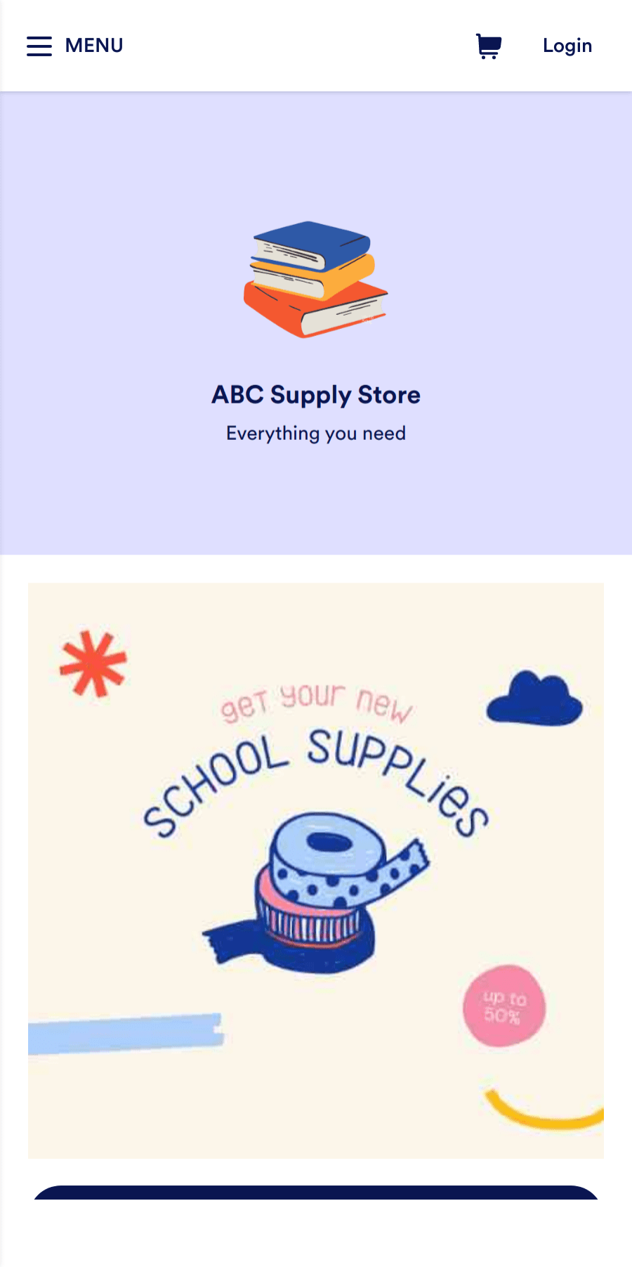 School Supply Store App Template | Jotform