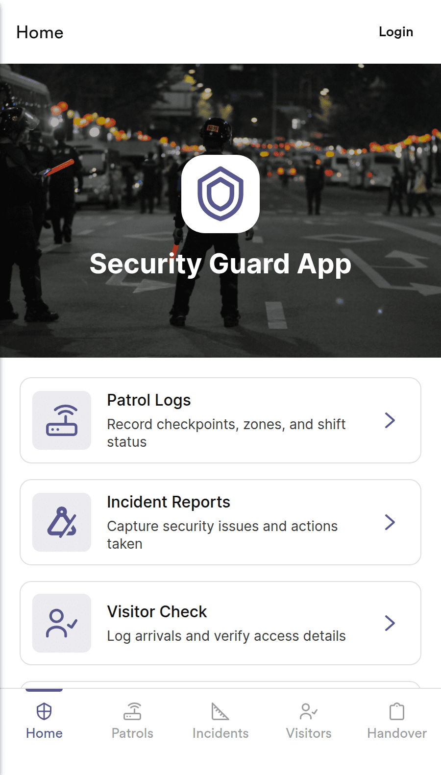 Security Guard App Template | Jotform
