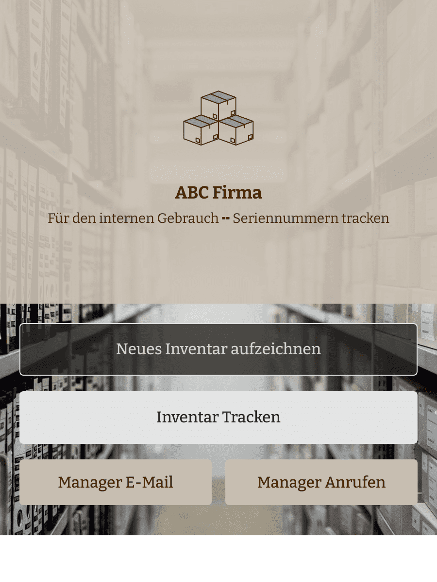 Seriennummer Tracking App Vorlage | Jotform