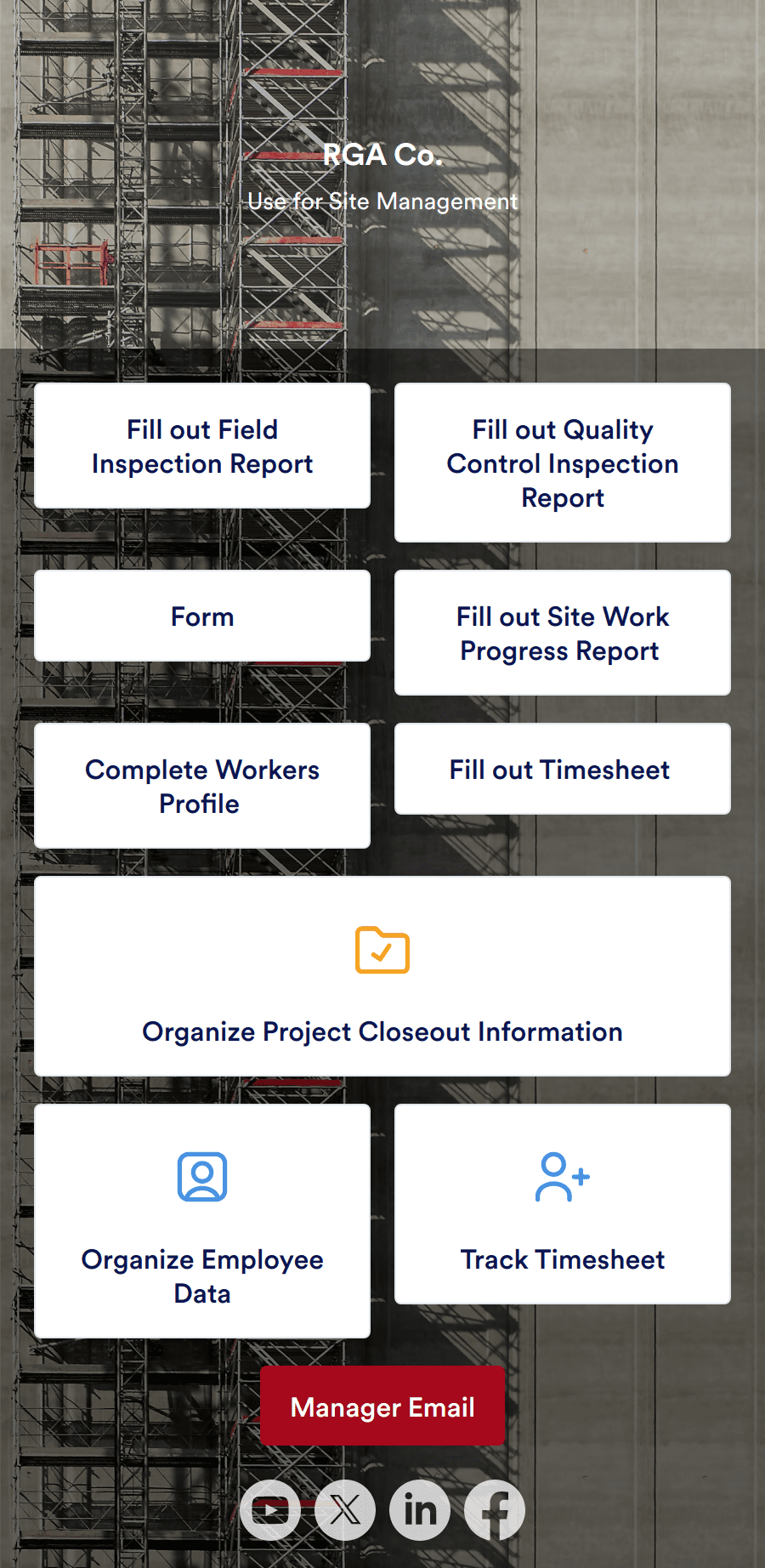 Site Management App Template | Jotform