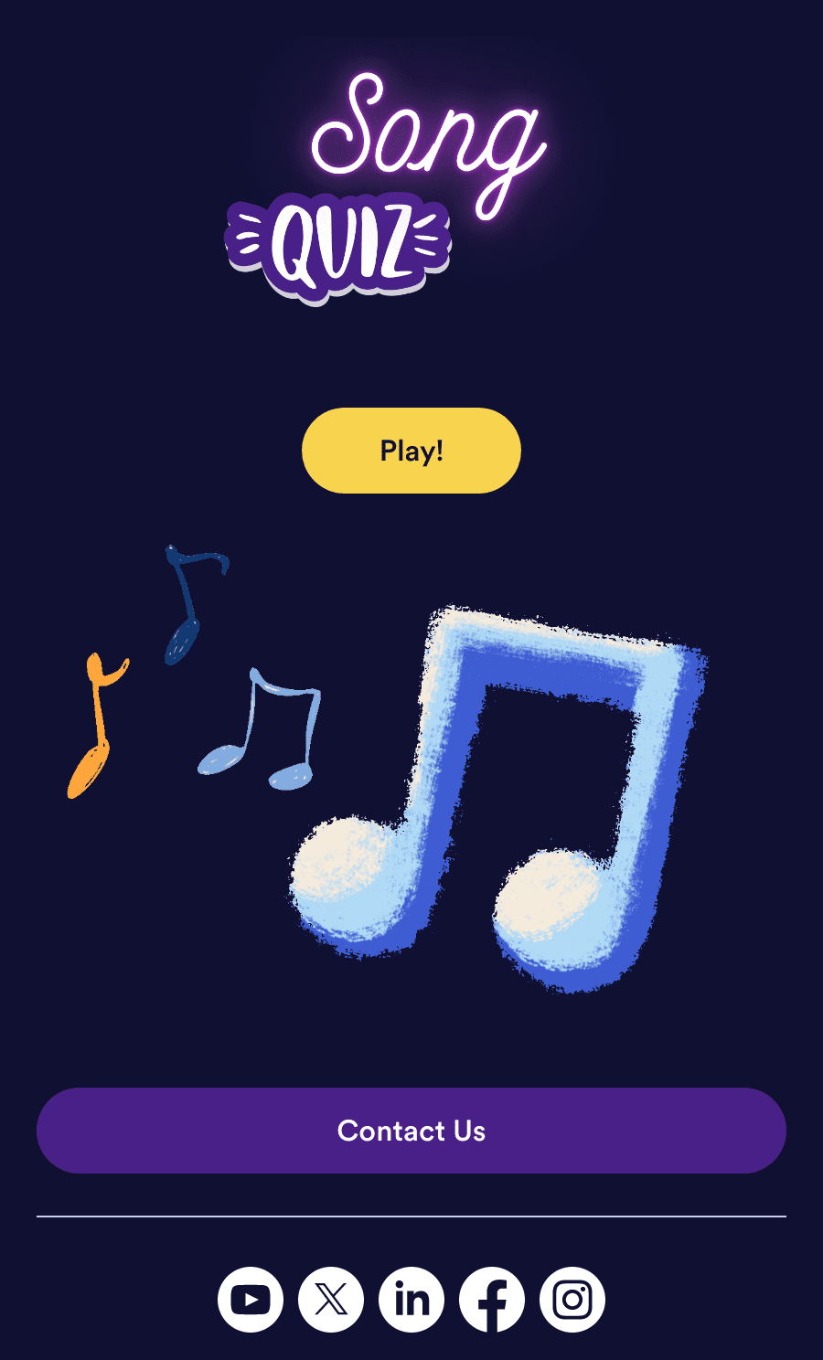 Song Quiz App Template | Jotform