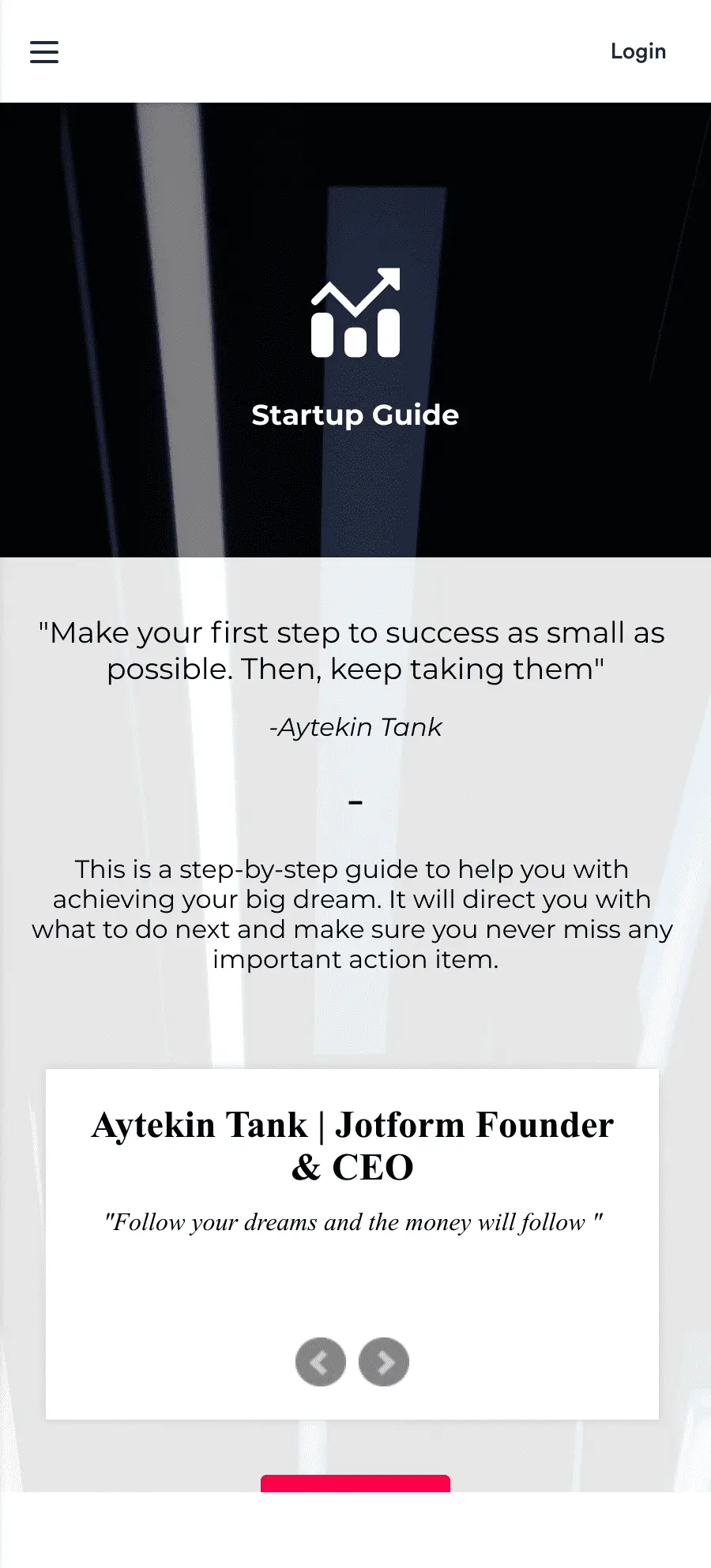 Startup Guide App Builder | Jotform No Code App Templates