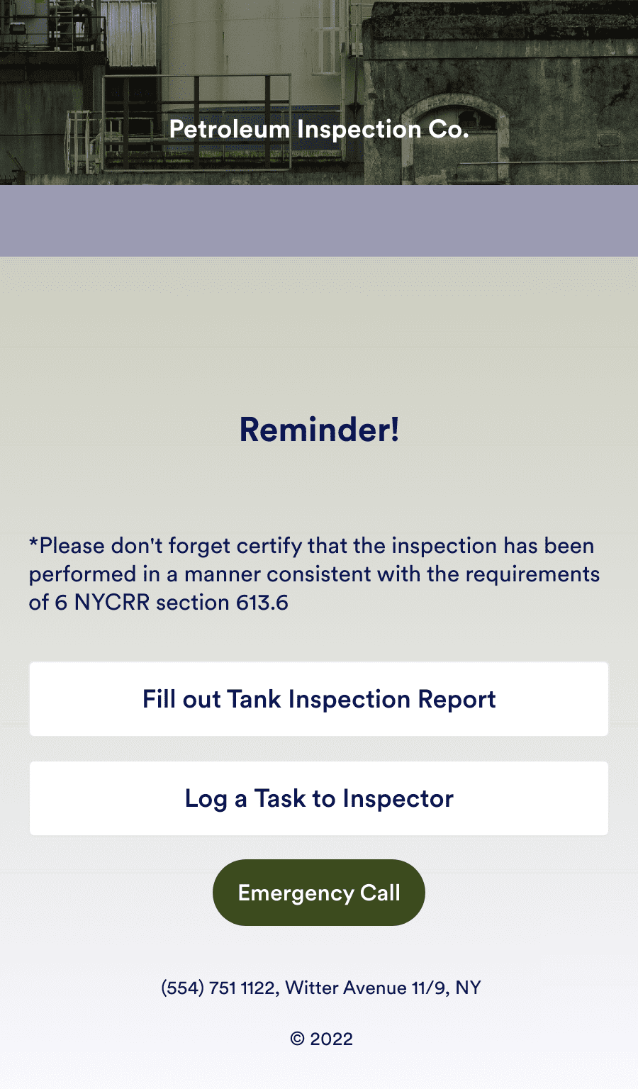 Tank Inspection App Template | Jotform