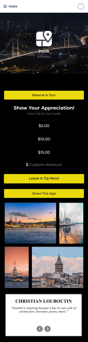 Tour Guide Tip App Template | Jotform