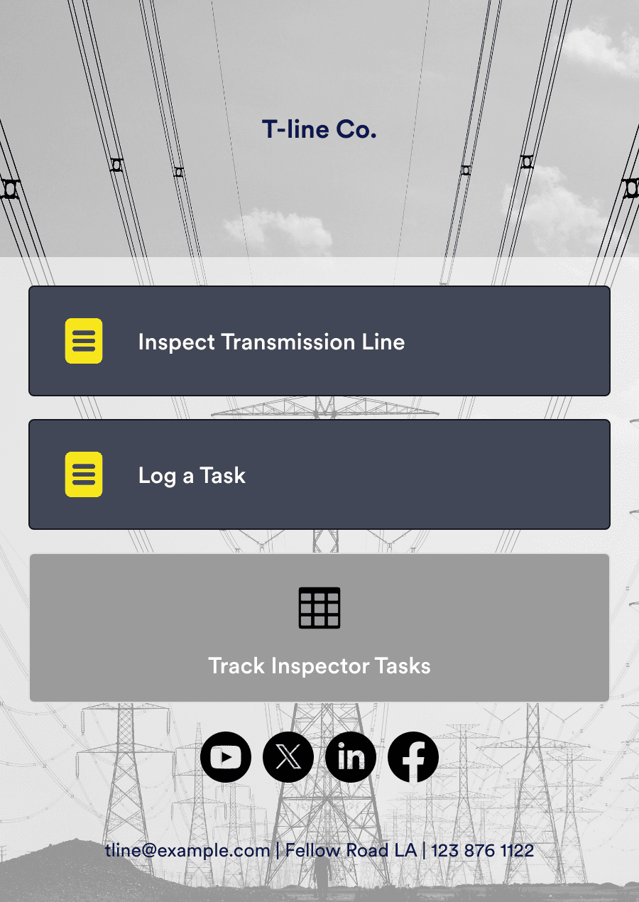 Transmission Line Inspection App Template | Jotform