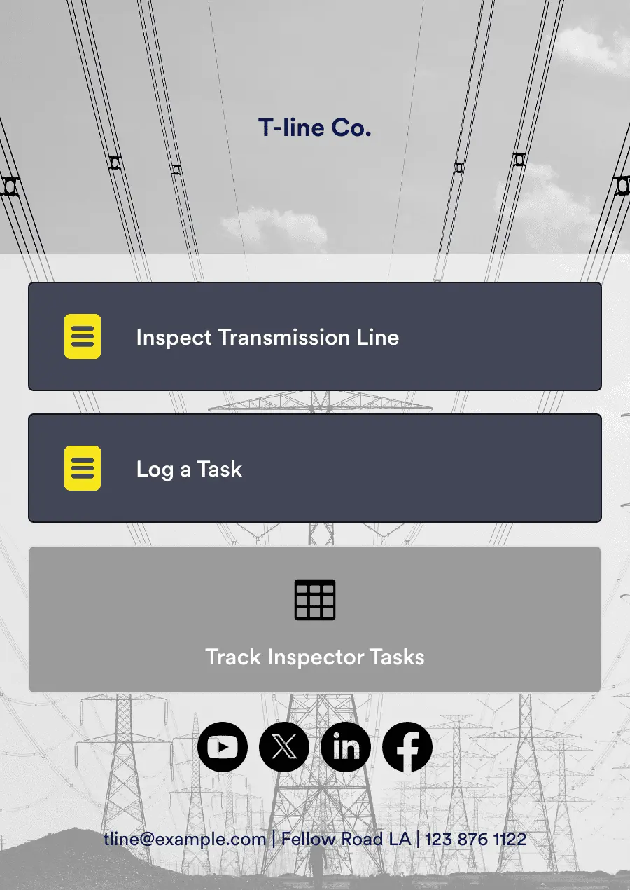 Transmission Line Inspection App Template | Jotform