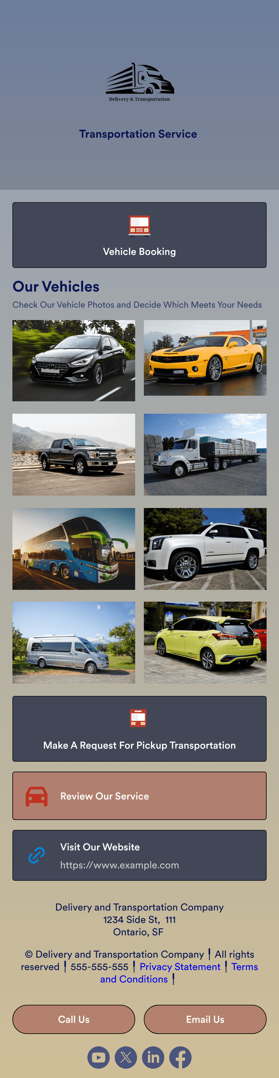 Transportation Service App Template | Jotform