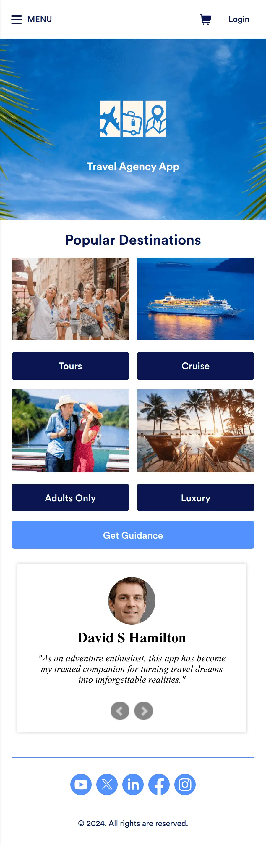Travel Agency App Template | Jotform