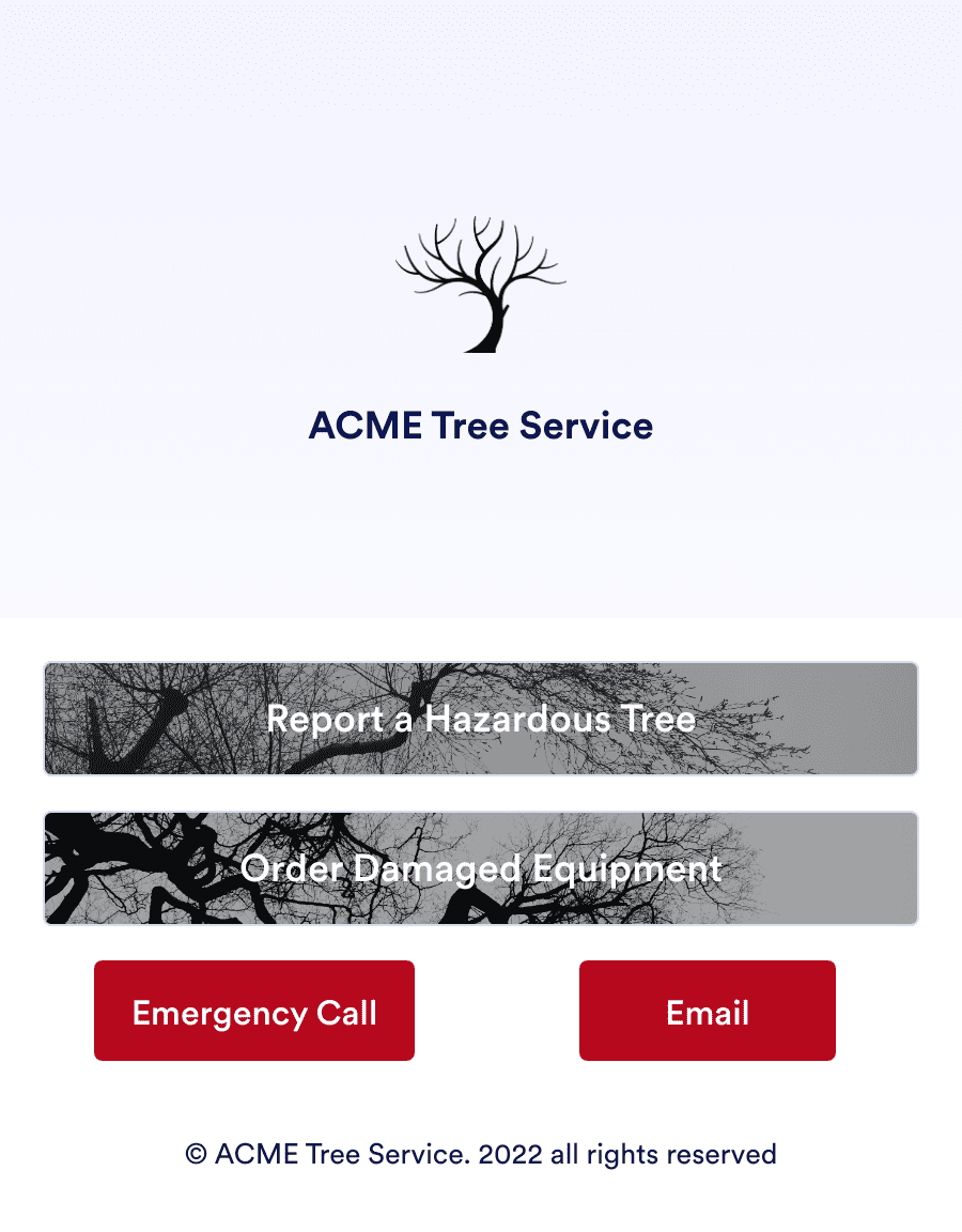 Tree Service App Template | Jotform
