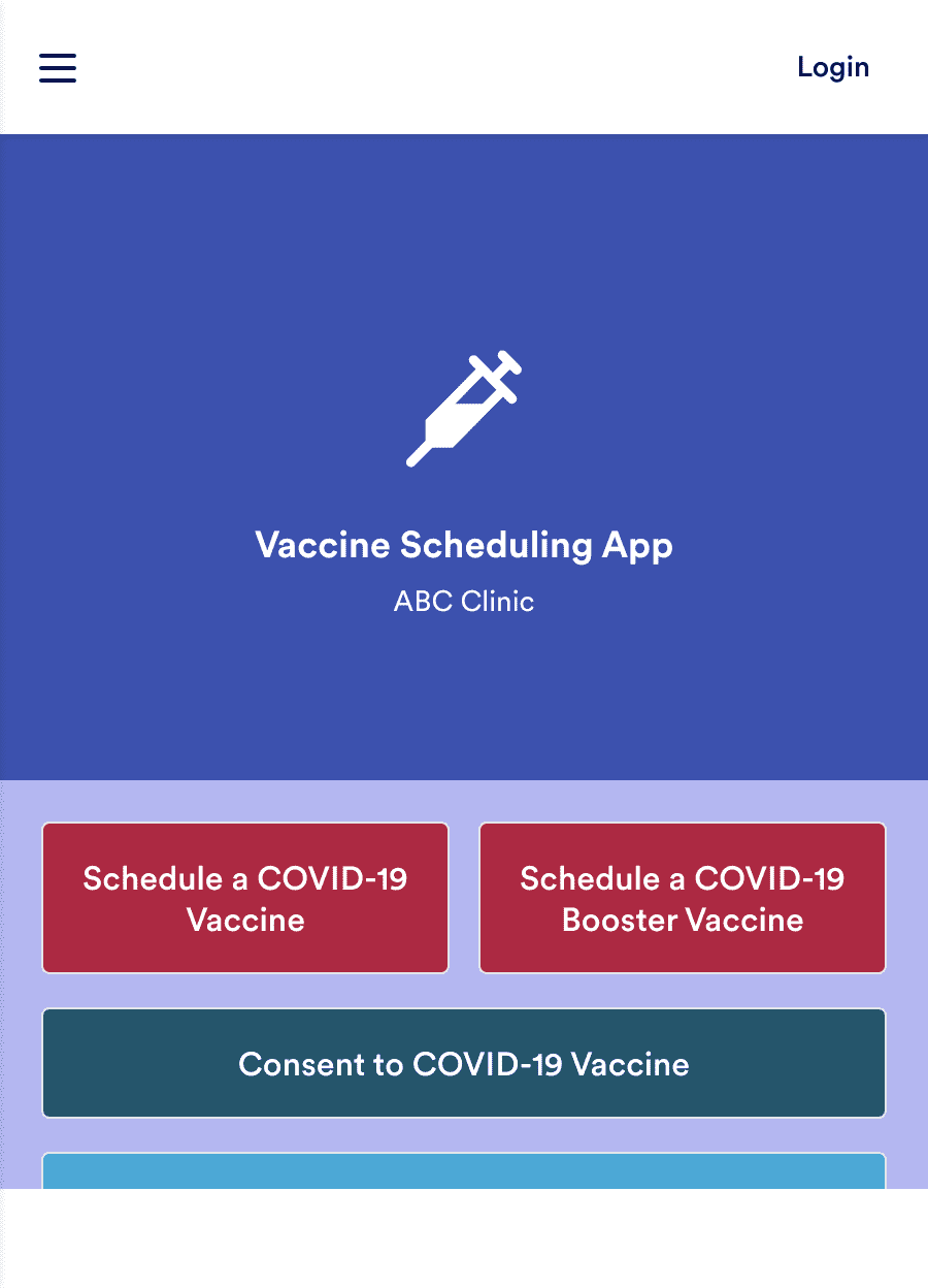 Vaccine Scheduling App Template | Jotform