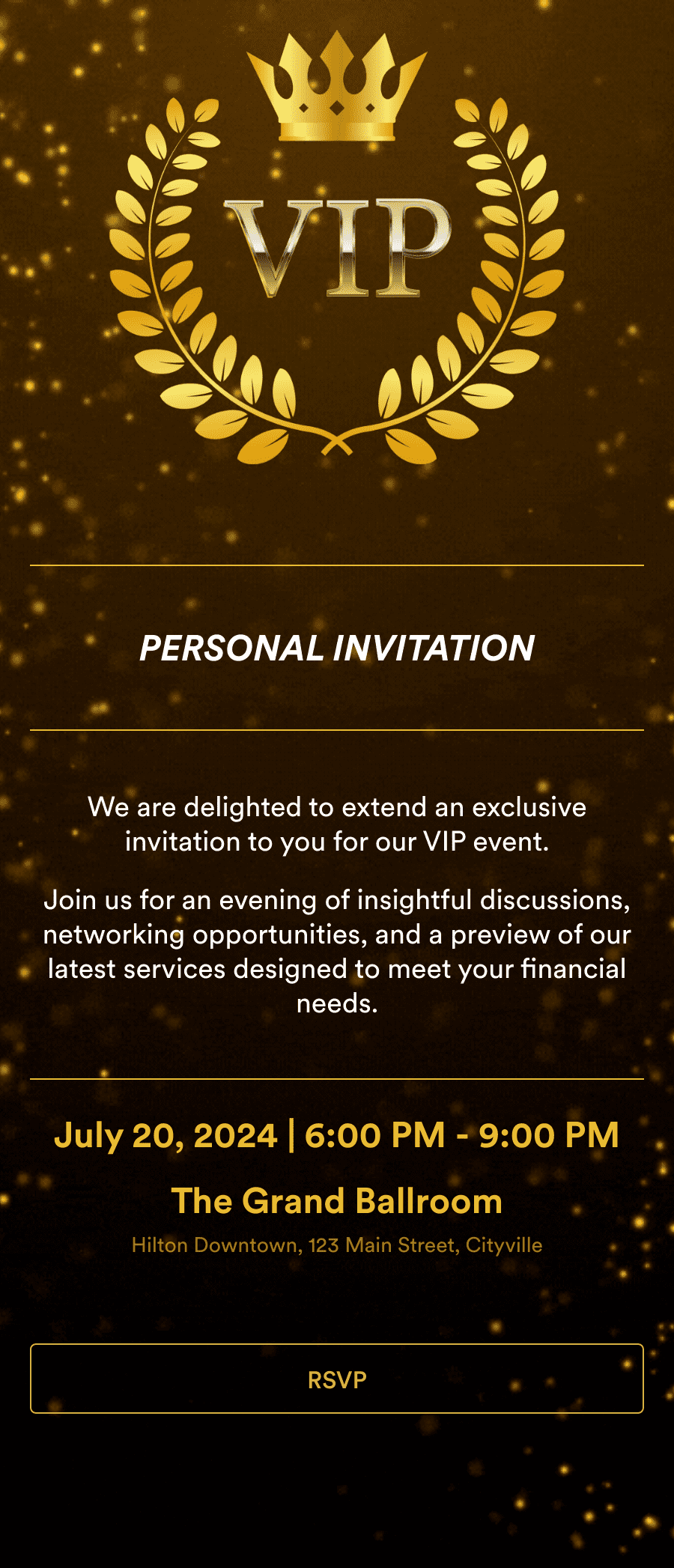 VIP Invitation App Template | Jotform