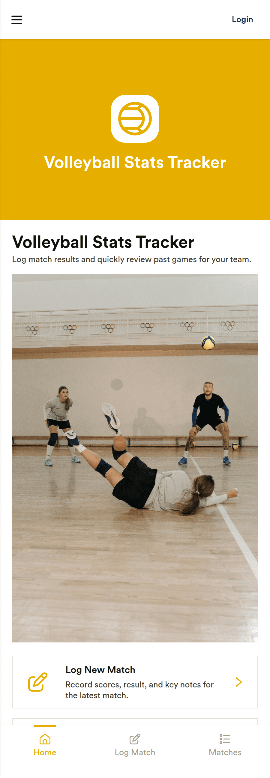 Volleyball Stats App Template | Jotform