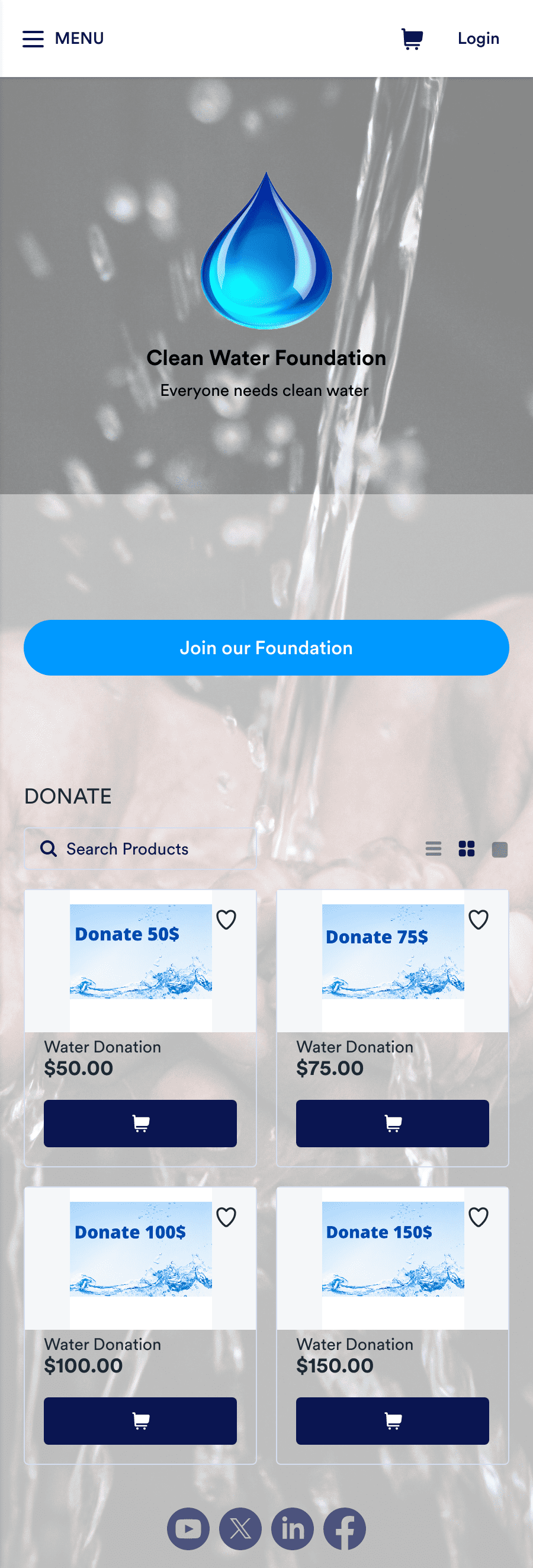 Water Donation App Template | Jotform