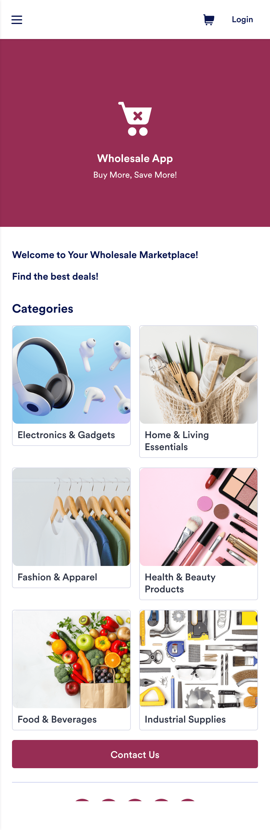 Wholesale App Template | Jotform