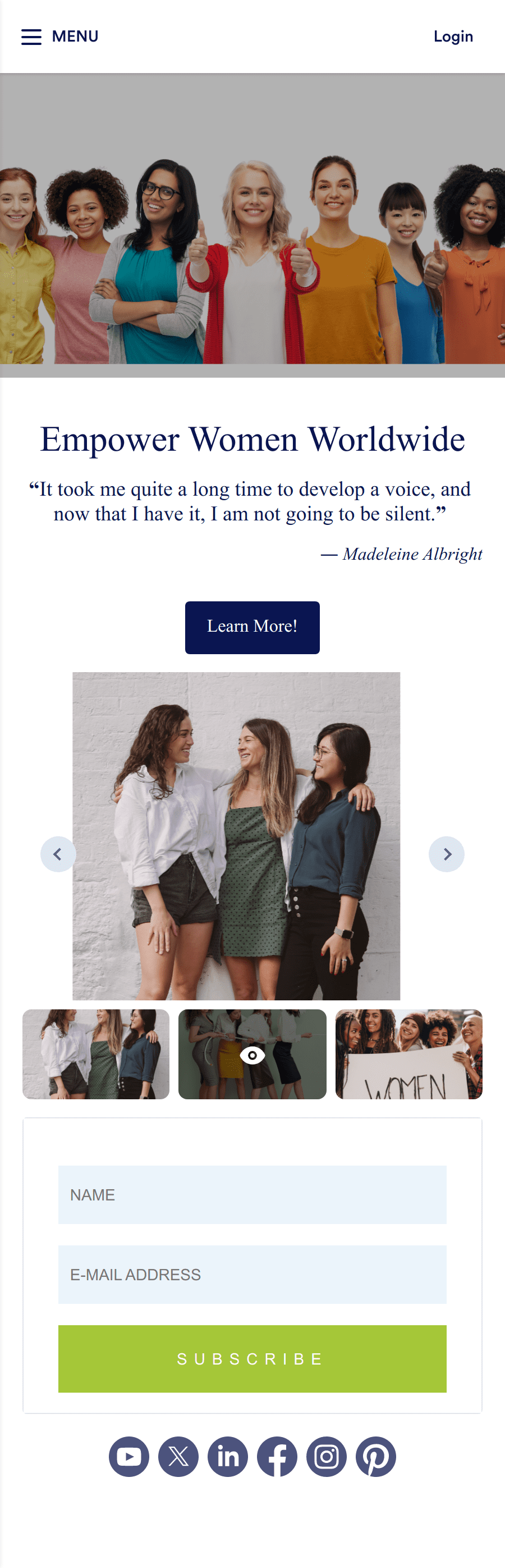 Women Empowerment App Template | Jotform