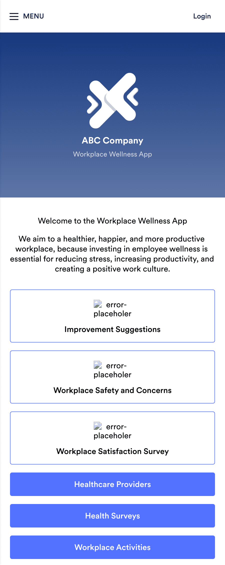 Workplace Wellness App Template | Jotform