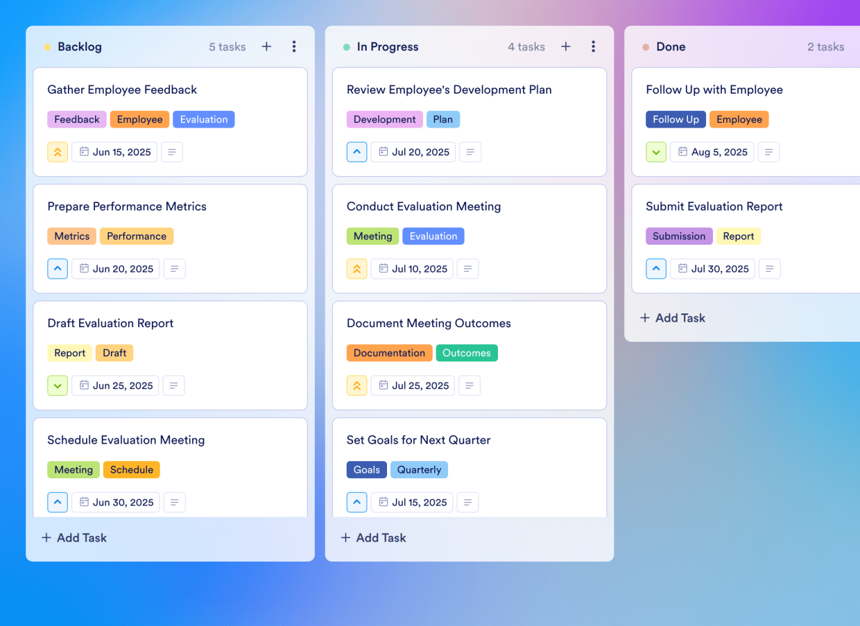 90 Day Plan Board Template | Jotform
