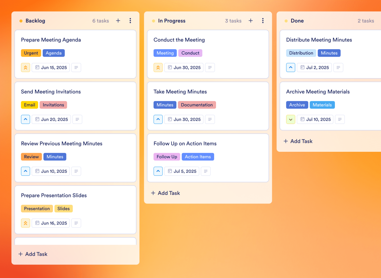 Board Meeting Notes Template | Jotform