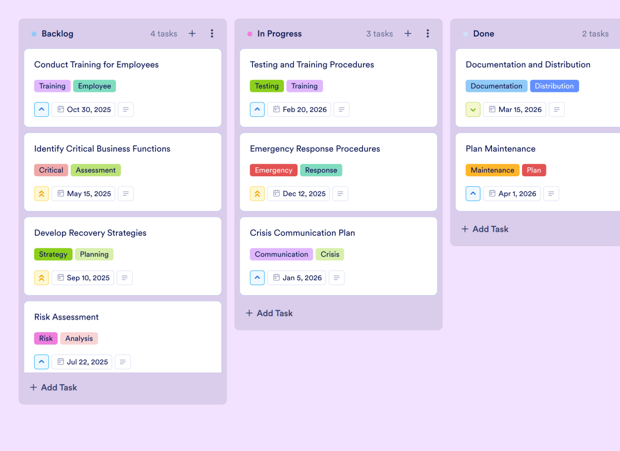 Contingency Plan Template | Jotform