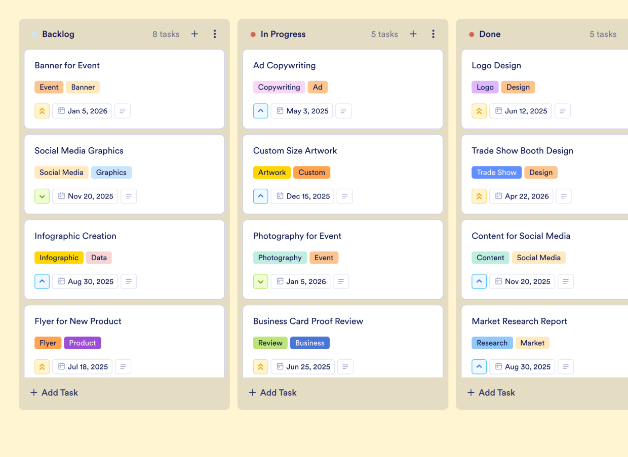 Creative Project Management Template | Jotform