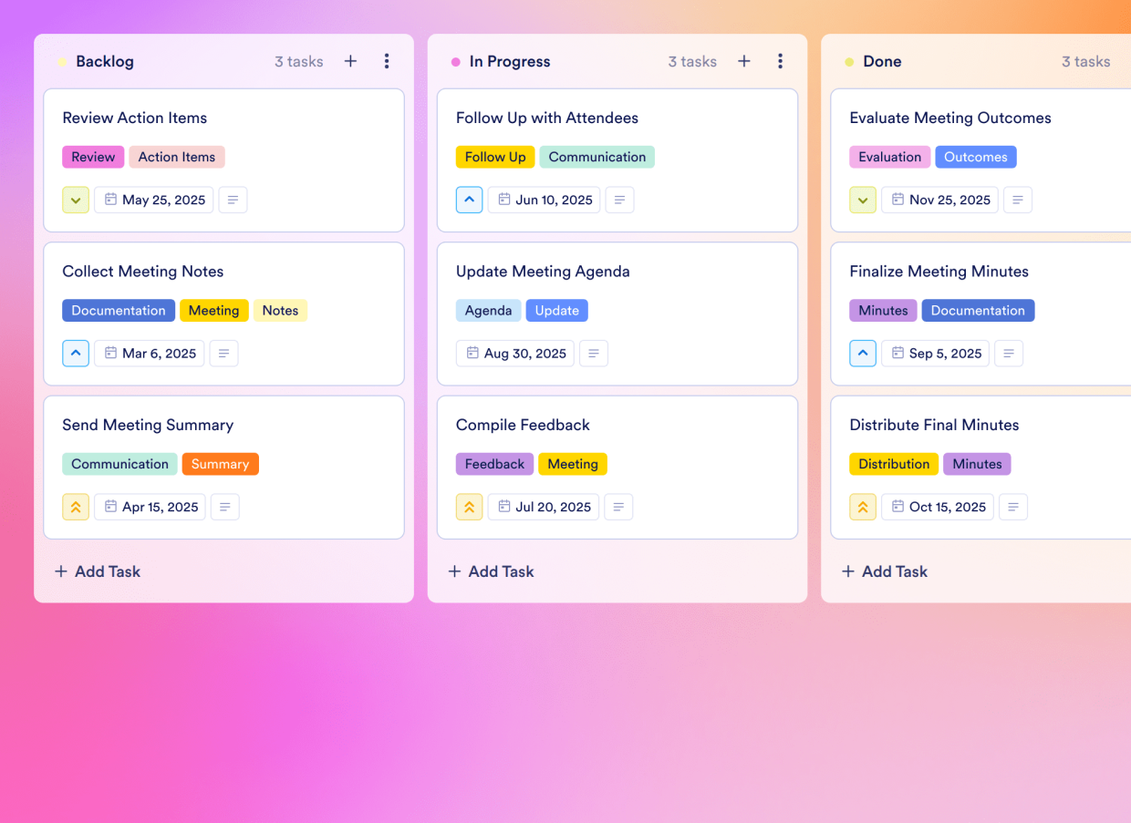 Directors Meeting Template | Jotform