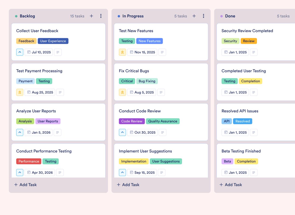 Game Development Board Template | Jotform