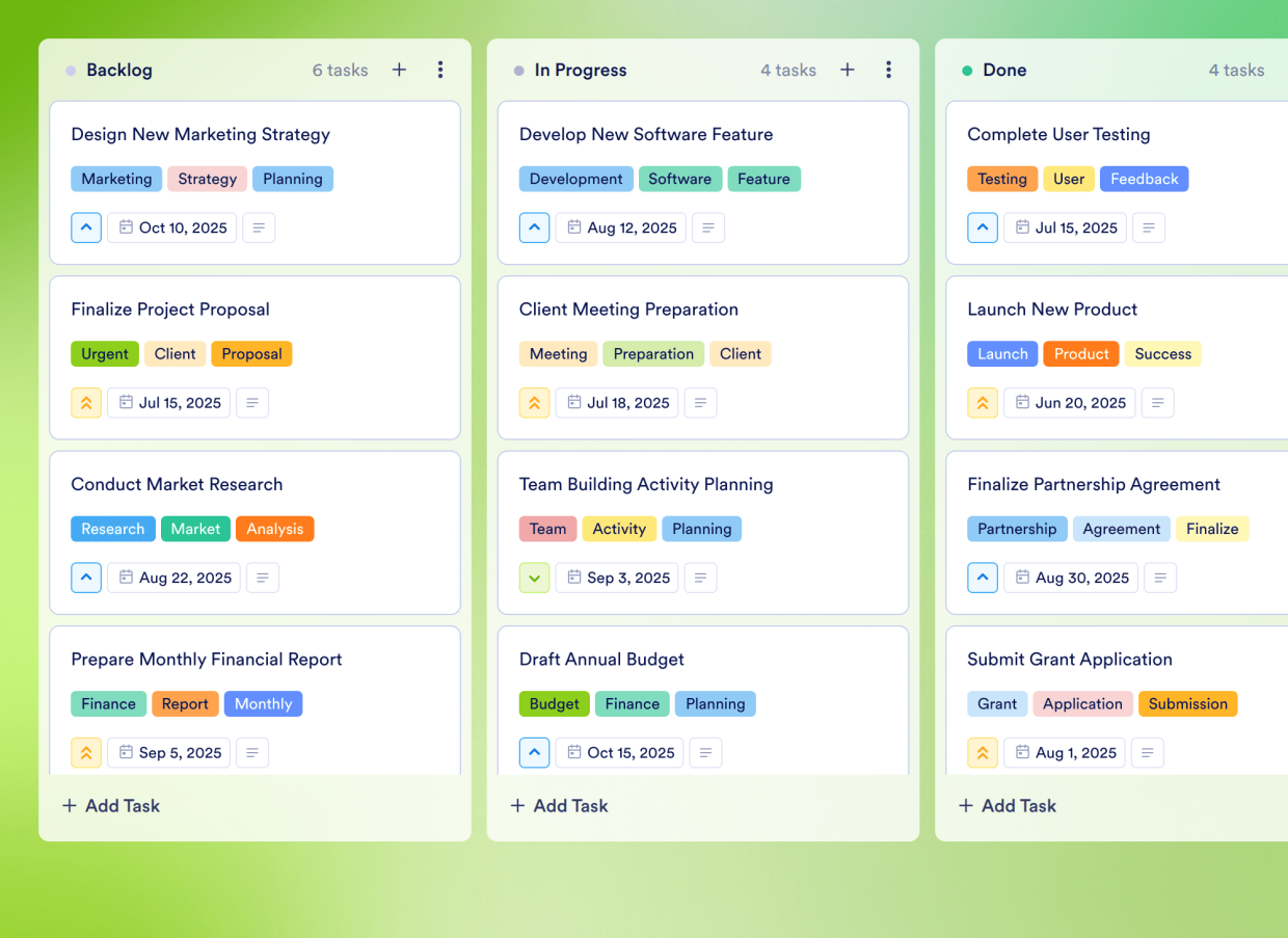 Goal Action Plan Board Template | Jotform