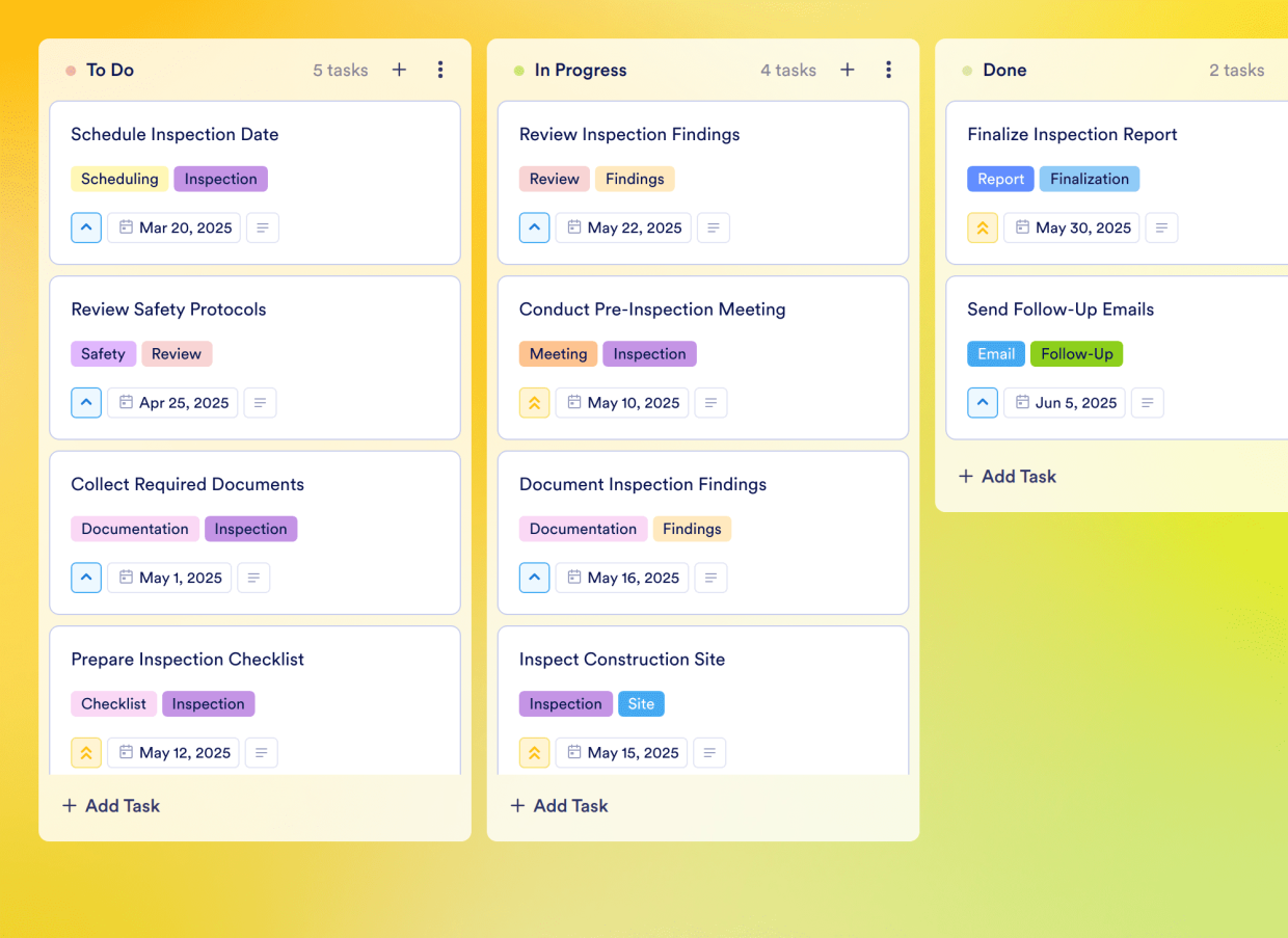 House Building Board Template | Jotform
