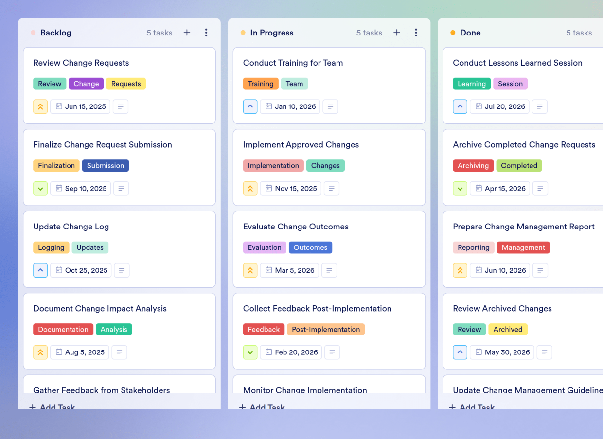 IT Change Management Template | Jotform