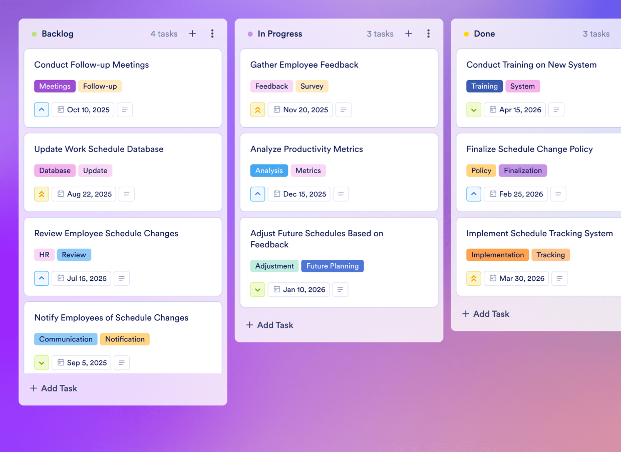 Job Schedule Template | Jotform