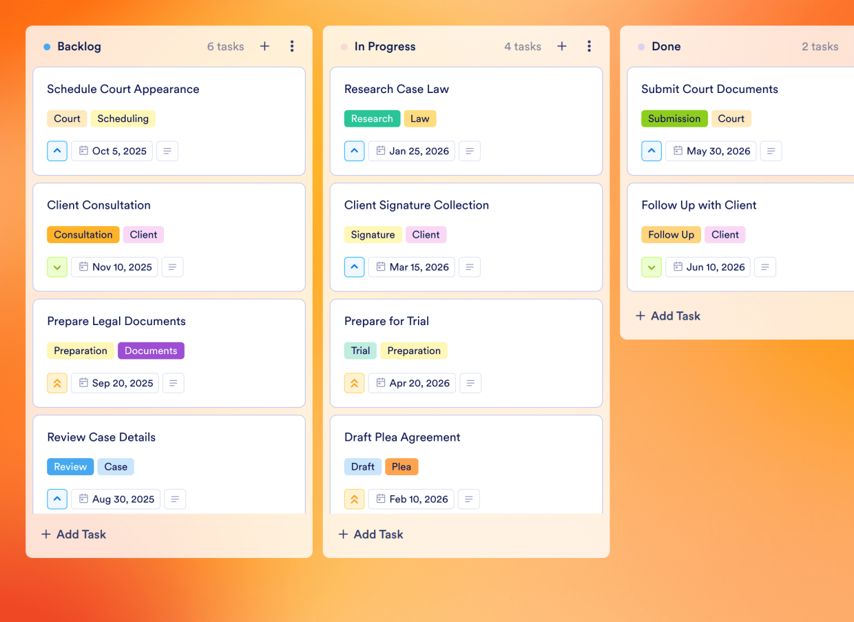 Legal Case Tracking And Billing Template | Jotform