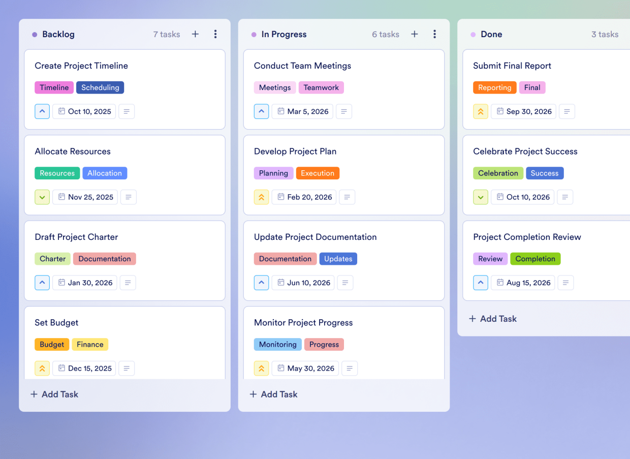 Long Term Project Planning Template | Jotform