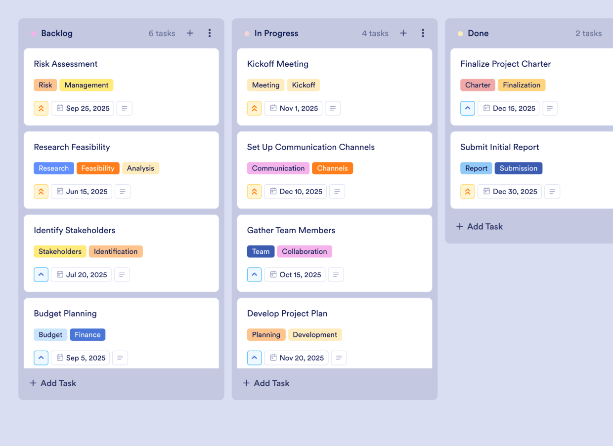 Master Project Plan Template | Jotform