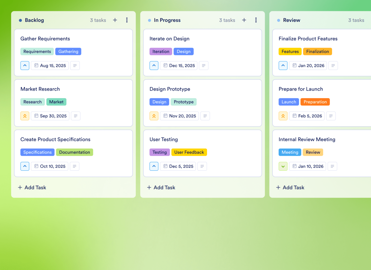 Product Development Template | Jotform