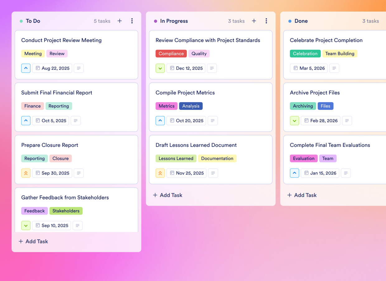 Project Closure Template | Jotform