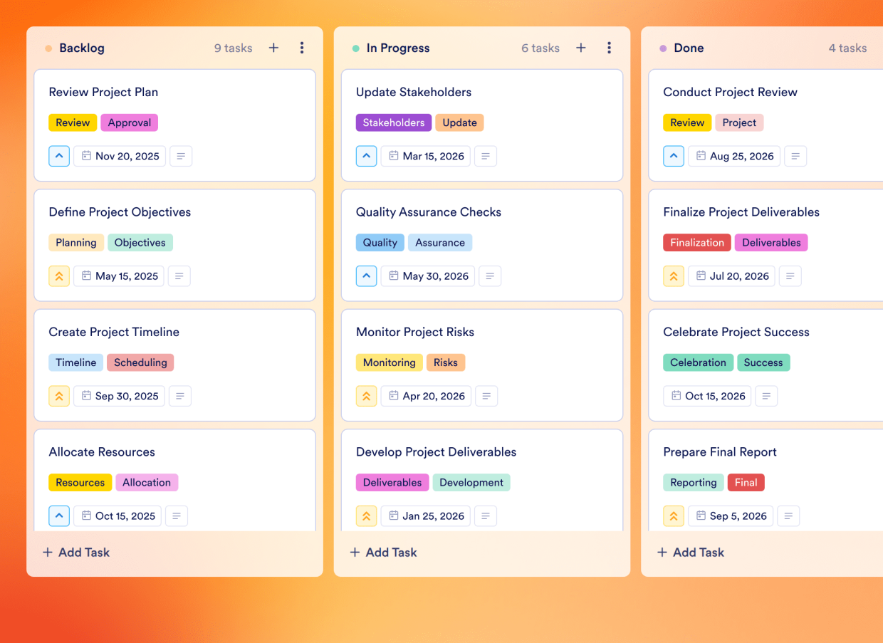 Project Progress Template | Jotform