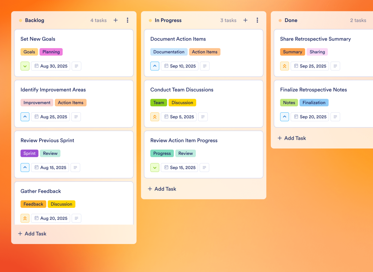 Project Retrospective Template | Jotform