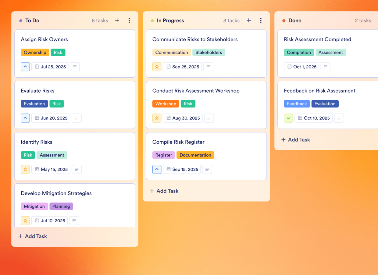 Project Risk Log Template | Jotform
