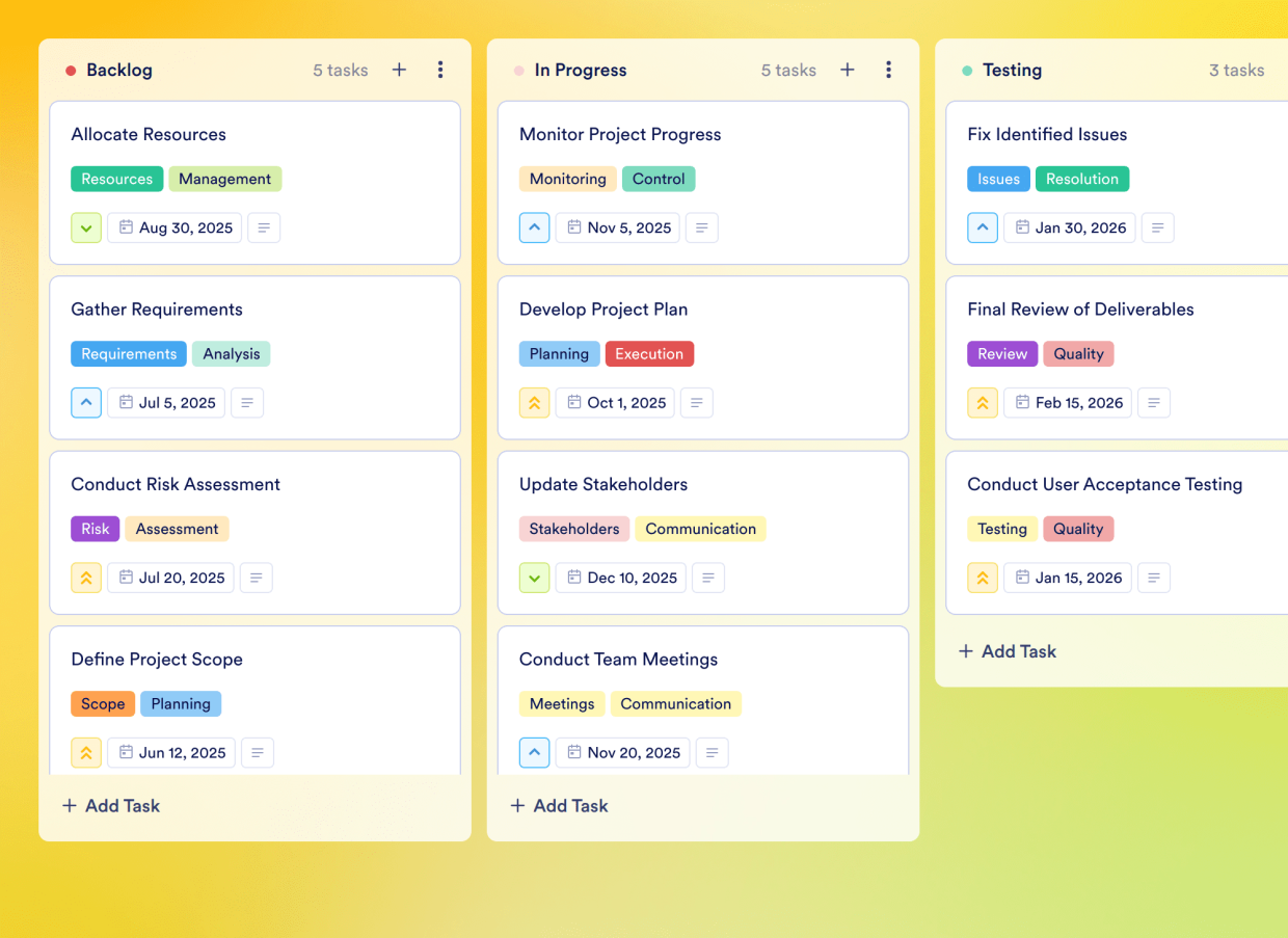 Project Tracking Template | Jotform