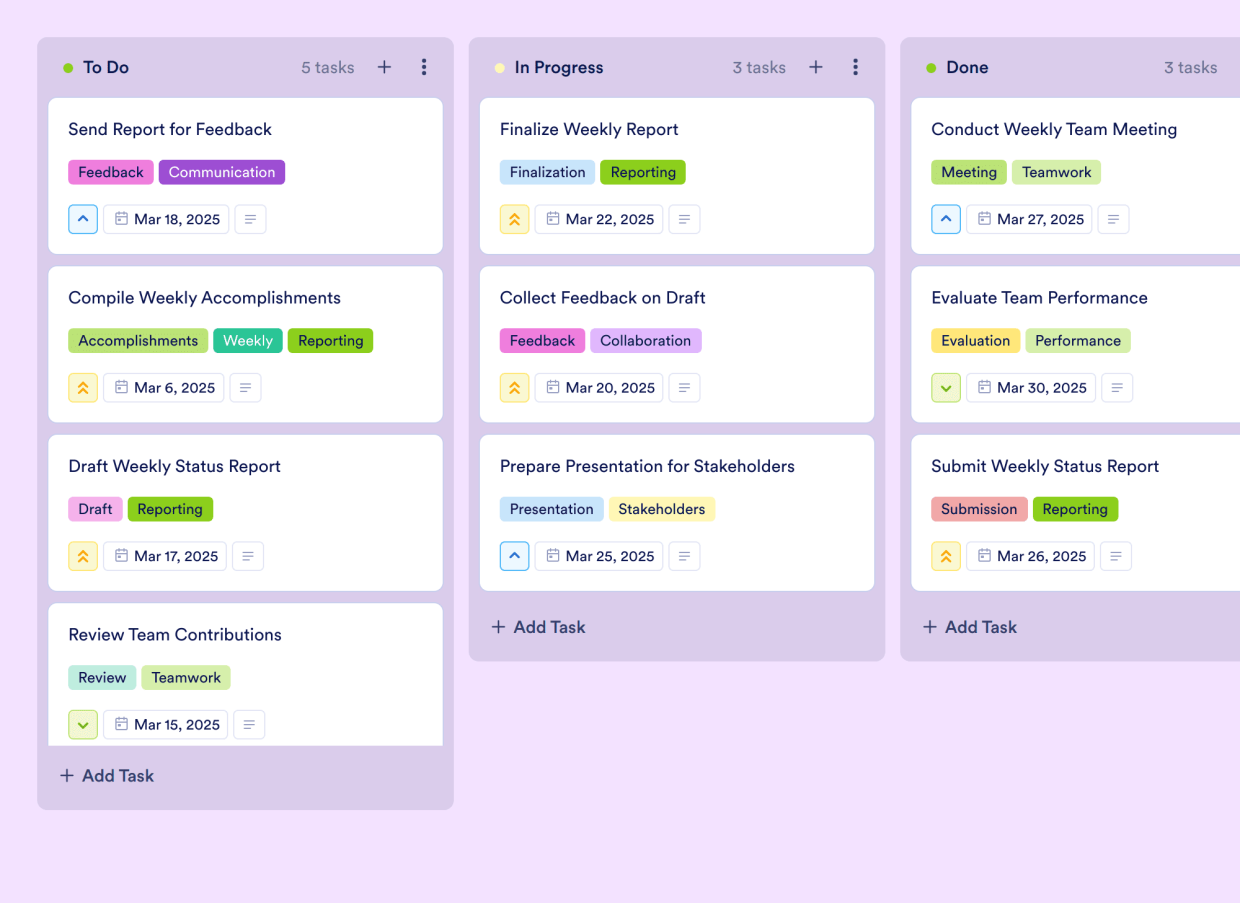 Project Weekly Report Template | Jotform