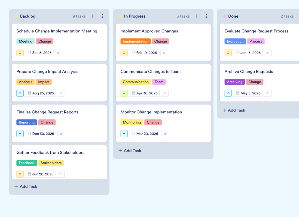 Release Management Board Template | Jotform