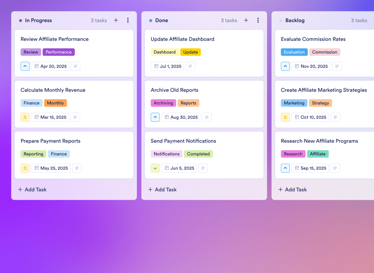 Revenue Tracking Board Template | Jotform