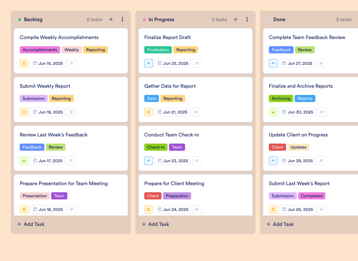 Status Meeting Template | Jotform