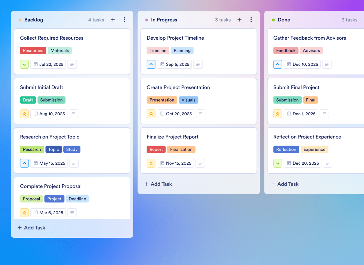 Student Project Planning Template | Jotform