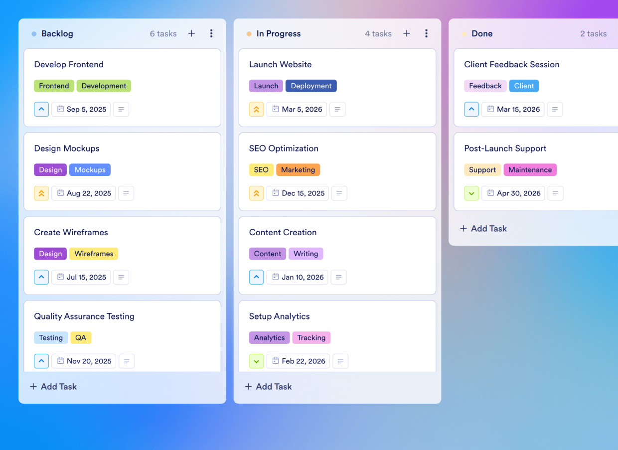 Web Design Project Management Template | Jotform