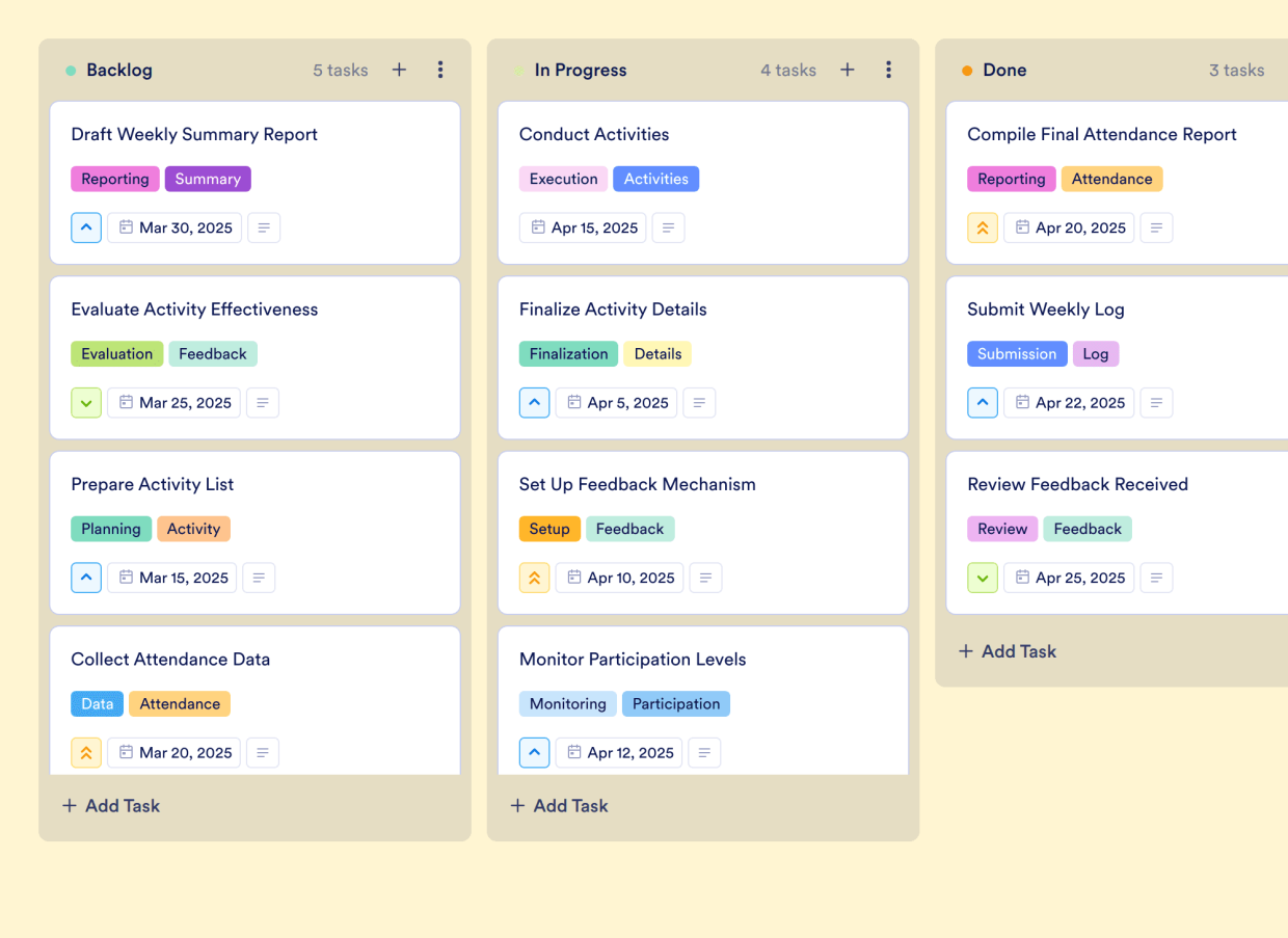 Weekly Work Plan Template | Jotform