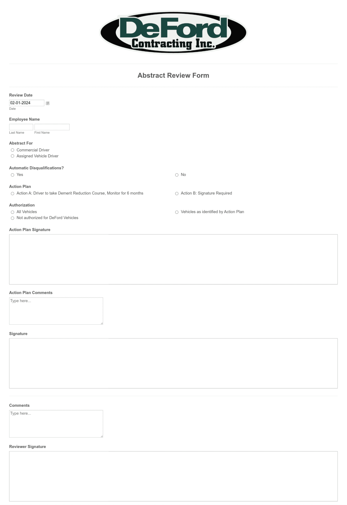 Abstract Review Form Template | Jotform