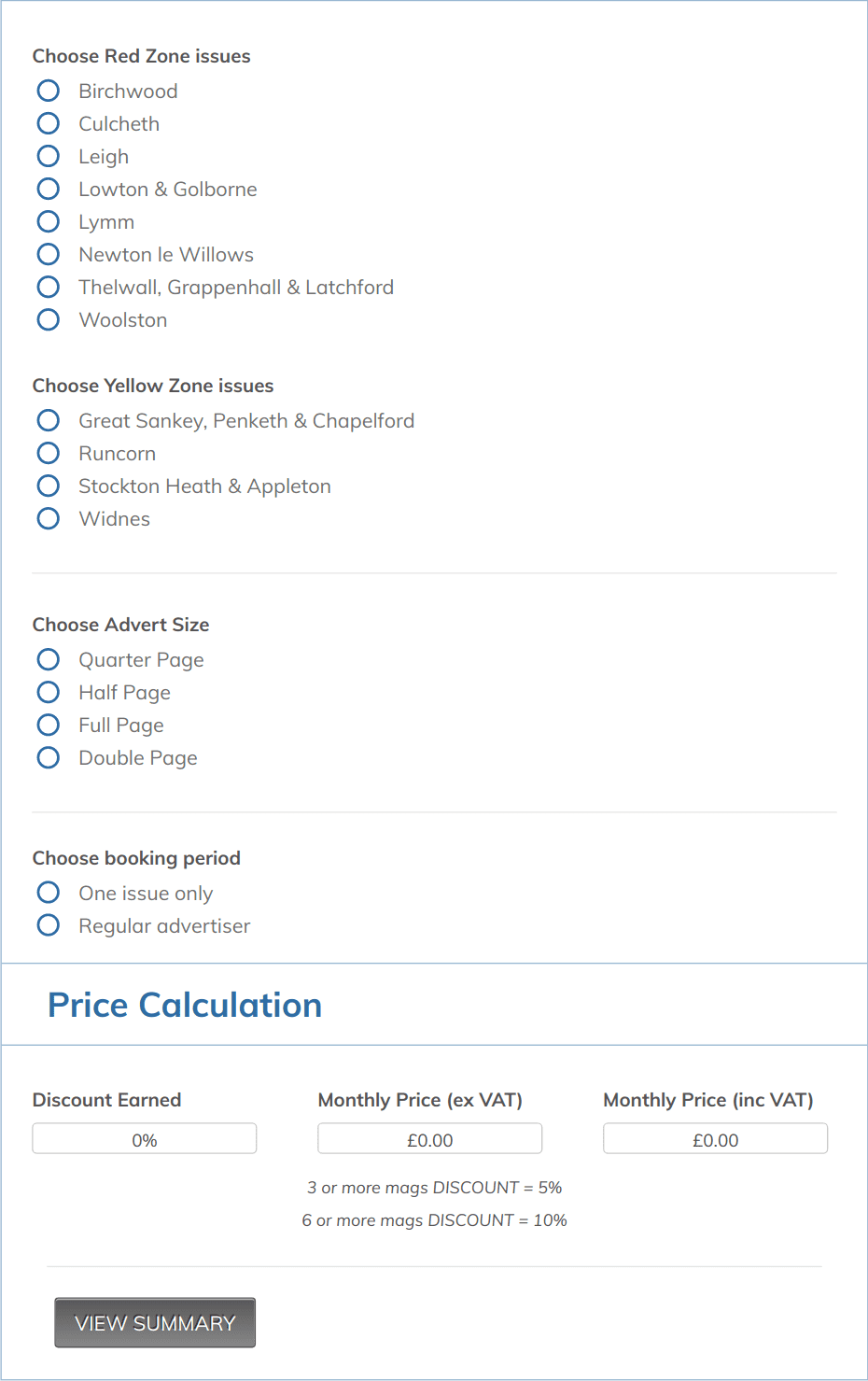 Ad Distribution Price Calculator Form Template | Jotform