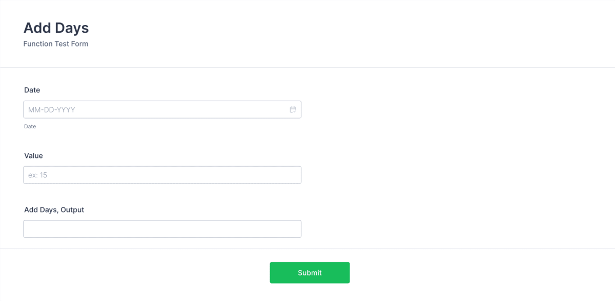 Add Days Form Template | Jotform